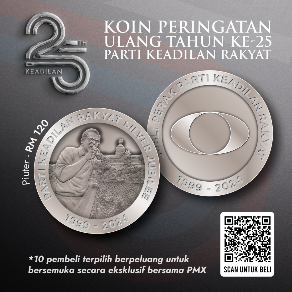 Penjualan Koin Piuter Peringatan Ulang Tahun Ke-25 Parti Keadilan ...